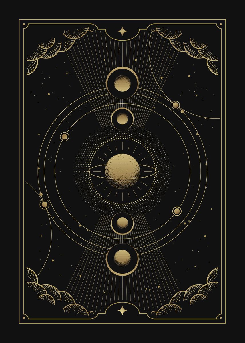 'Planets and their orbits' Poster, picture, metal print, paint by ...