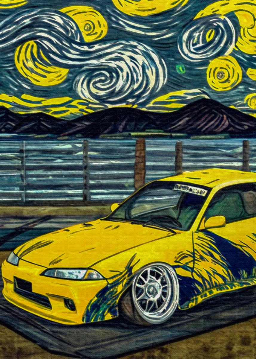 'Nissan S15 Silvia' Poster, picture, metal print, paint by Victoria ...