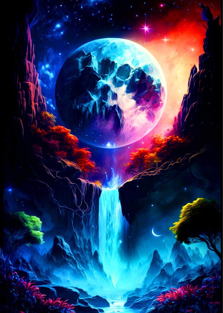 'Fantasy Landscape' Poster, picture, metal print, paint by tona Billi ...