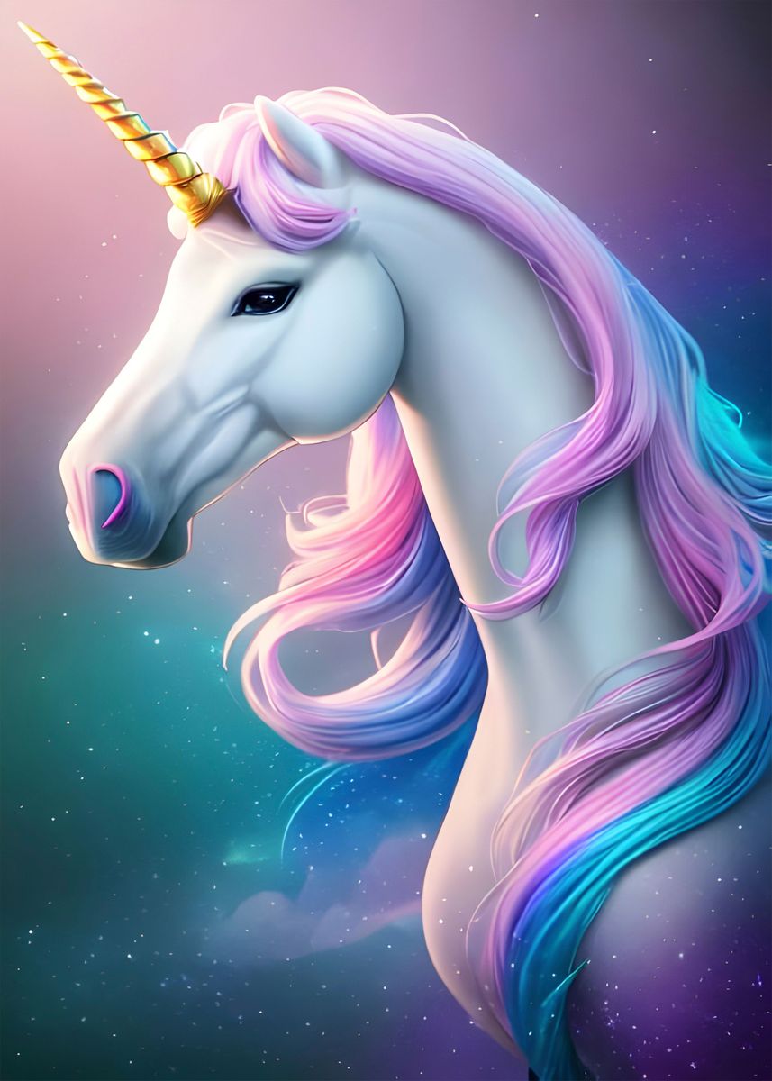 'Magic Unicorn' Poster, picture, metal print, paint by Nice Pictures ...
