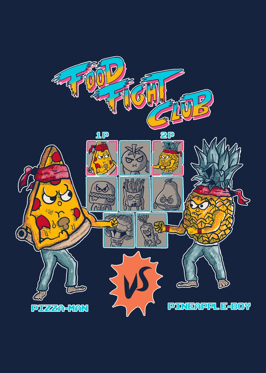 'food fight ' Poster, picture, metal print, paint by nofa aji zatmiko ...