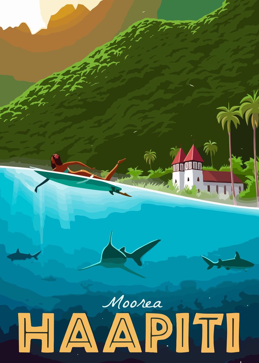 'Travel to happiti' Poster, picture, metal print, paint by Leonardo ...