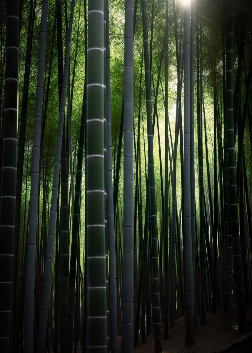 'Bamboo' Poster, picture, metal print, paint by MaluBobo | Displate