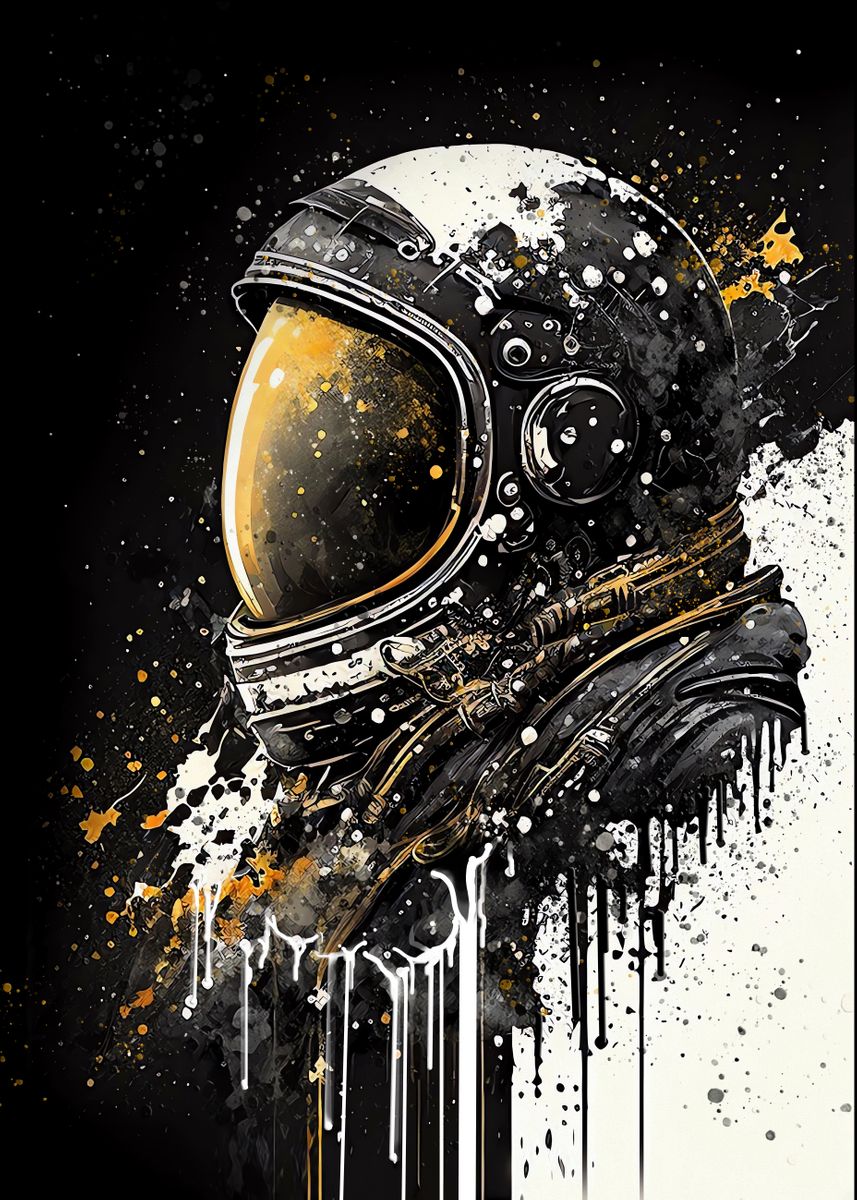 'Space captain' Poster, picture, metal print, paint by IHTI ANDERSON ...