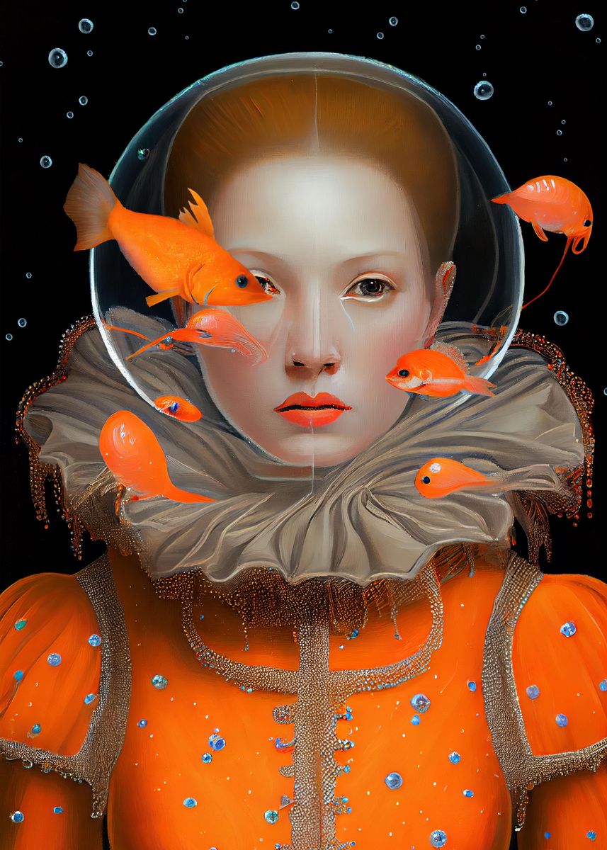 'Princess of Sea' Poster, picture, metal print, paint by ...