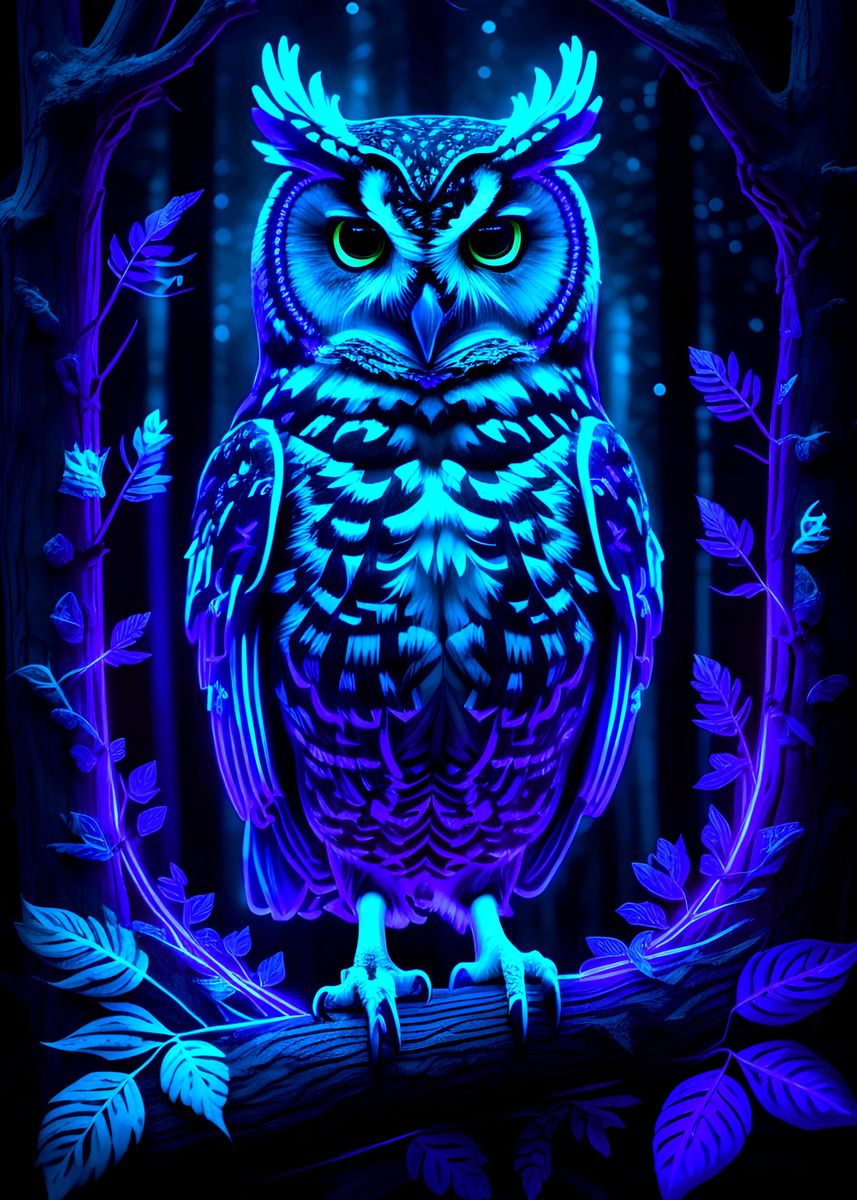 'animal neon light ' Poster, picture, metal print, paint by zuzuzu ...