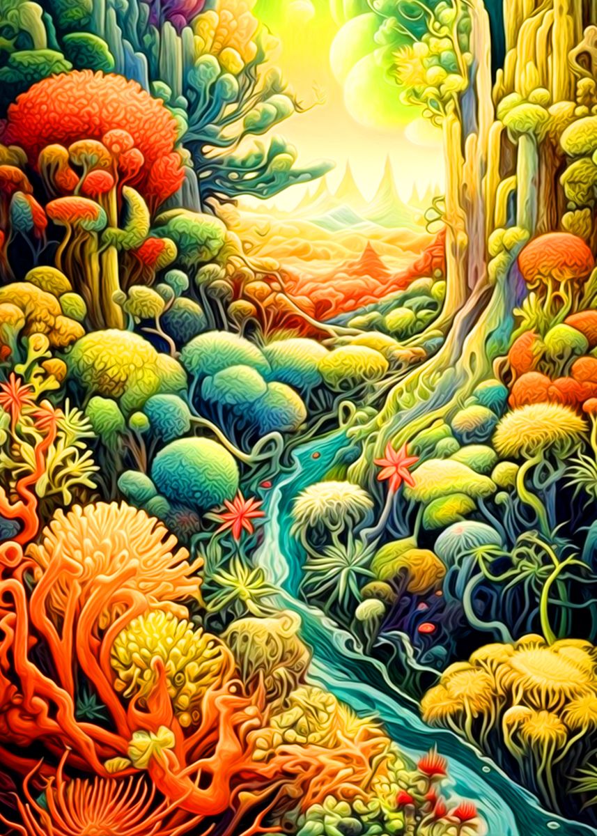 'Colorful Landscape' Poster, picture, metal print, paint by Le ha ...