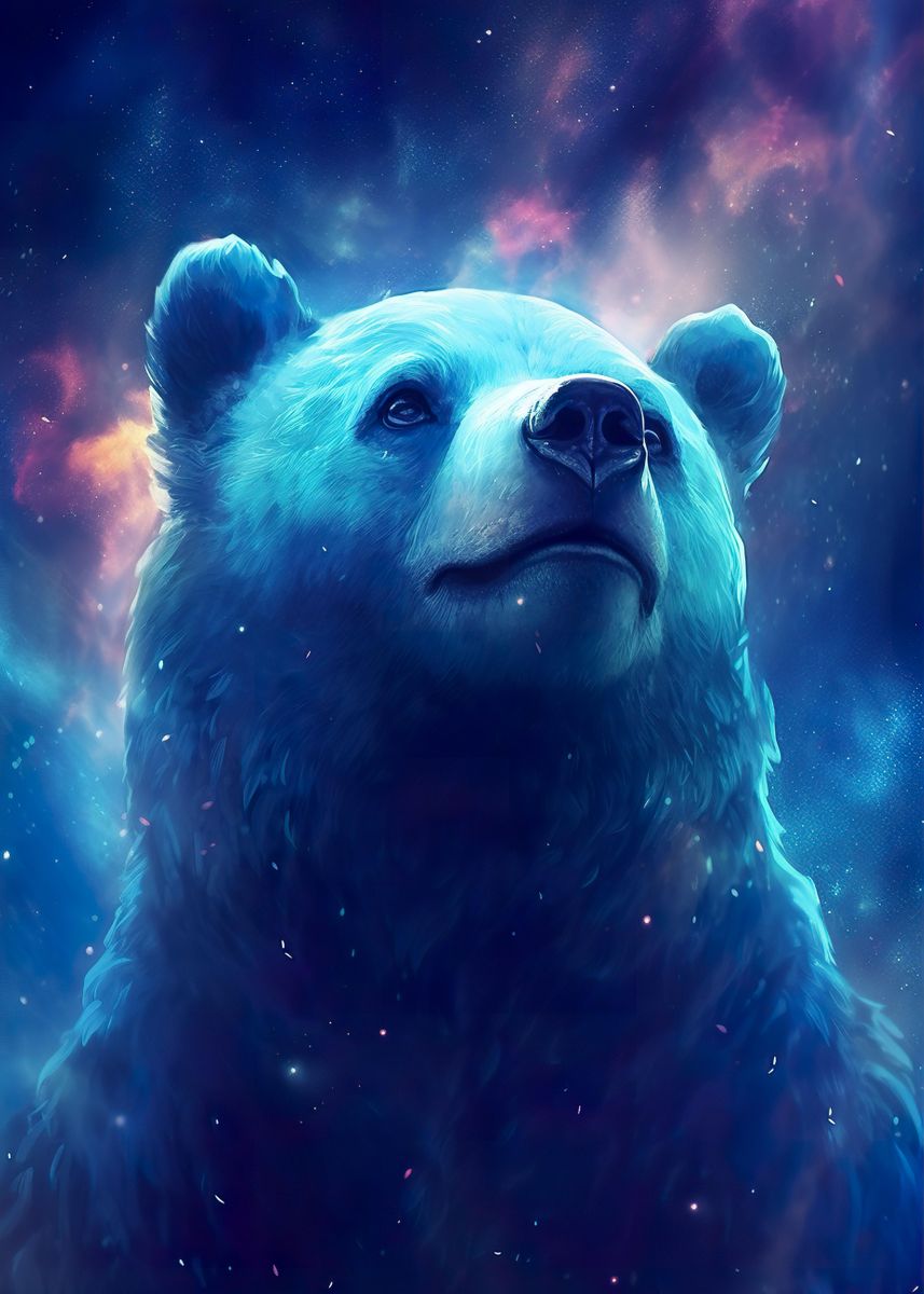 'Cosmic Bear' Poster by PosterSuite | Displate