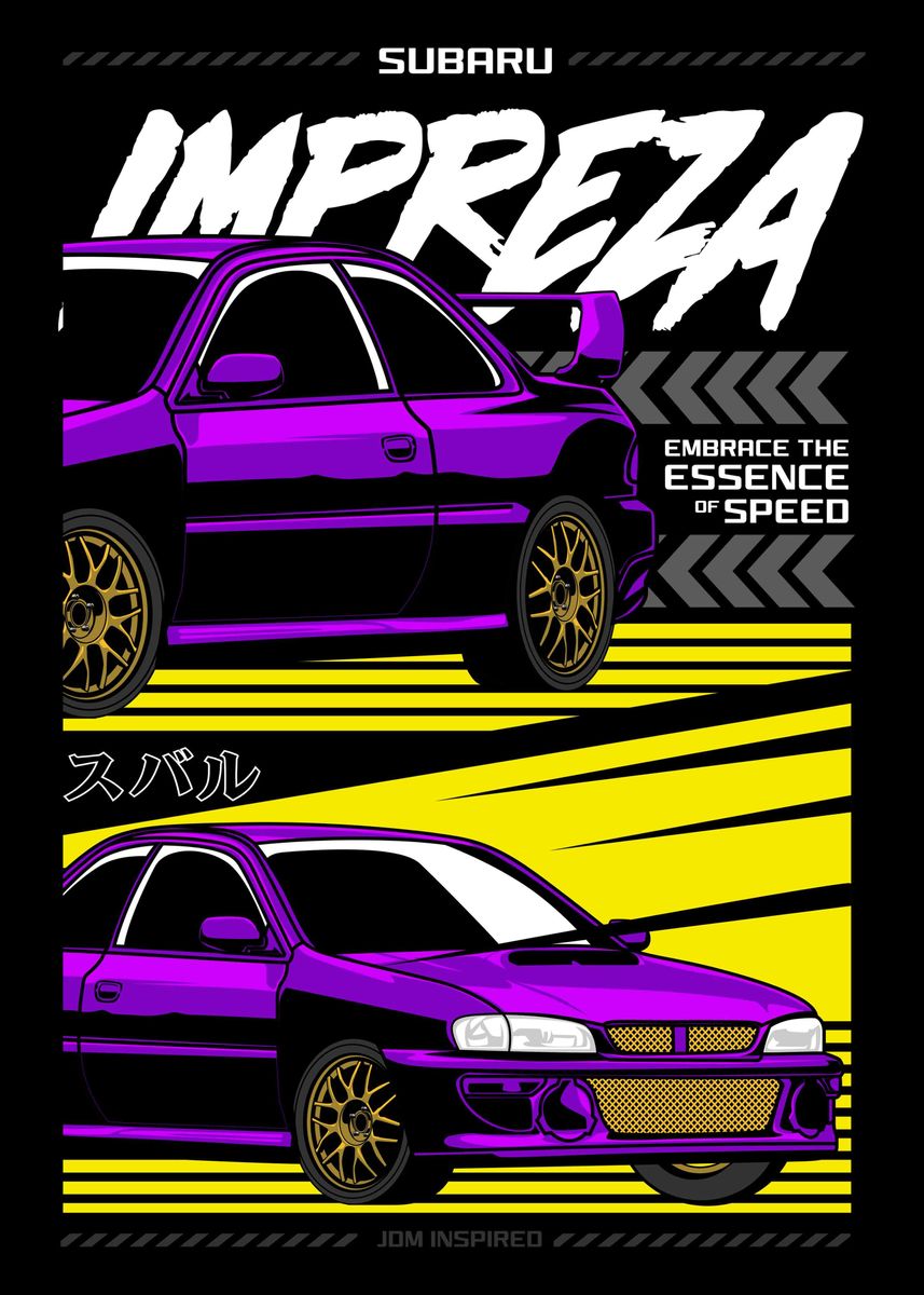 'Subaru Japanese Car' Poster, picture, metal print, paint by Iqbal ...