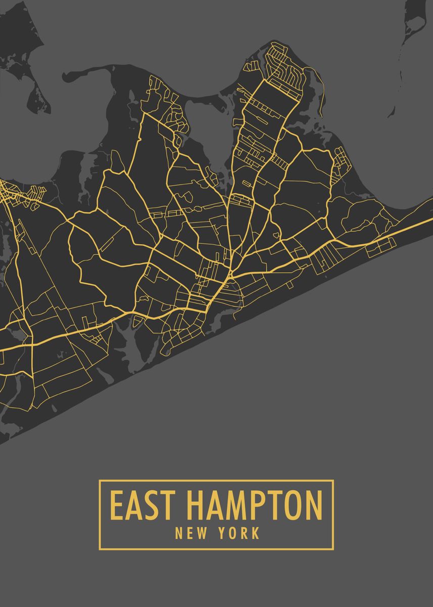 'East Hampton New York' Poster by Miracle Studio | Displate