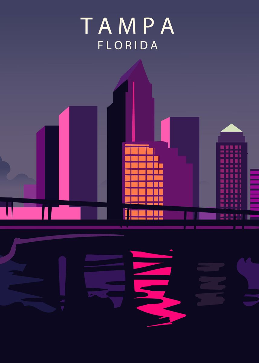 'Tampa Florida' Poster by Le Thi Thu Hien | Displate