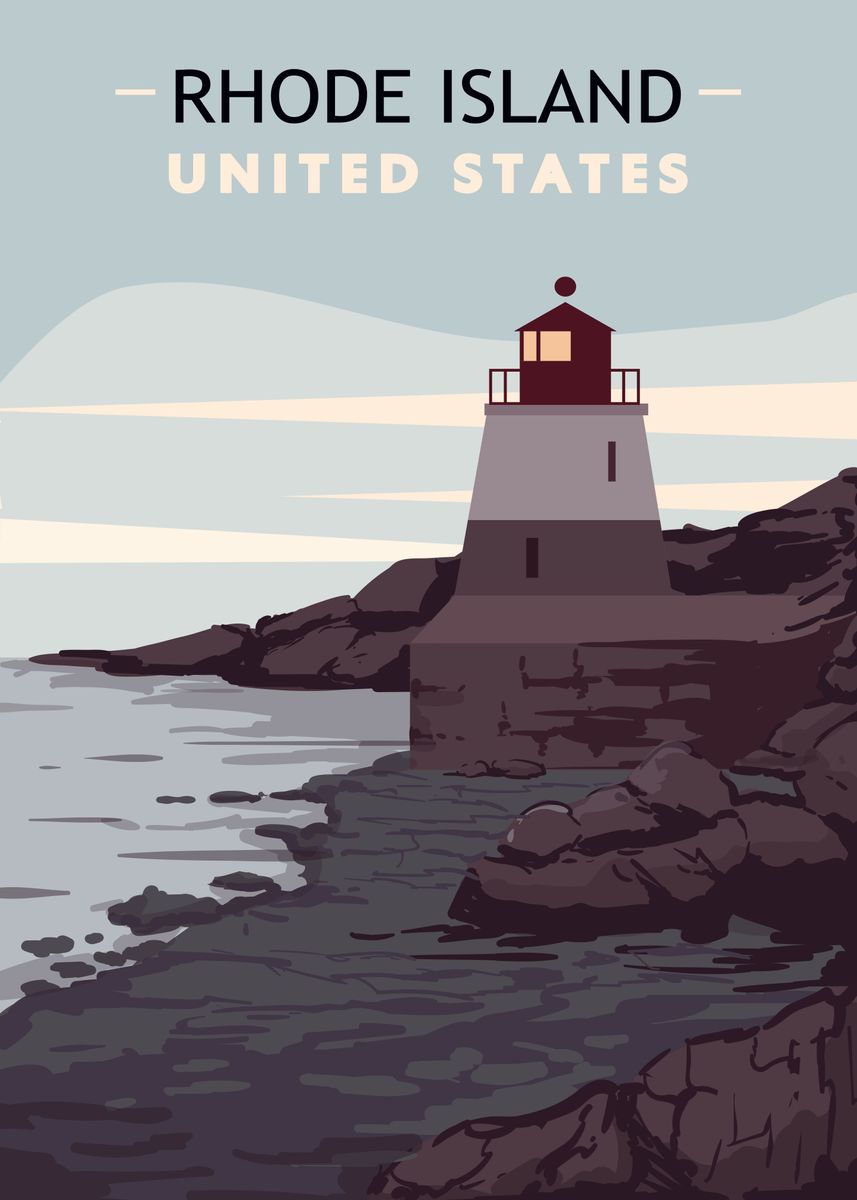 'USA Rhode Island Travel' Poster, picture, metal print, paint by Le Thi ...