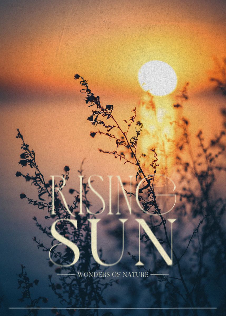 'RISING SUN' Poster, picture, metal print, paint by Sakumi | Displate