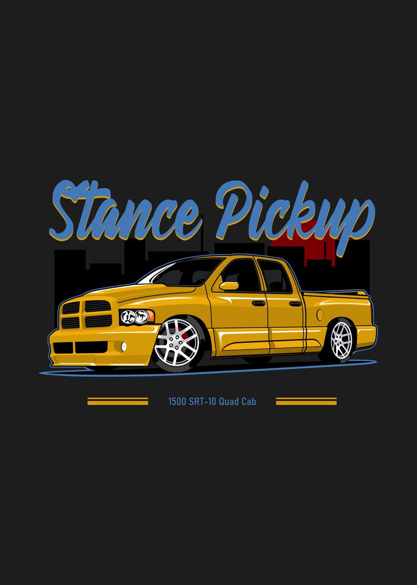 'RAM 1500 SRT Stance Pickup' Poster, picture, metal print, paint by ...