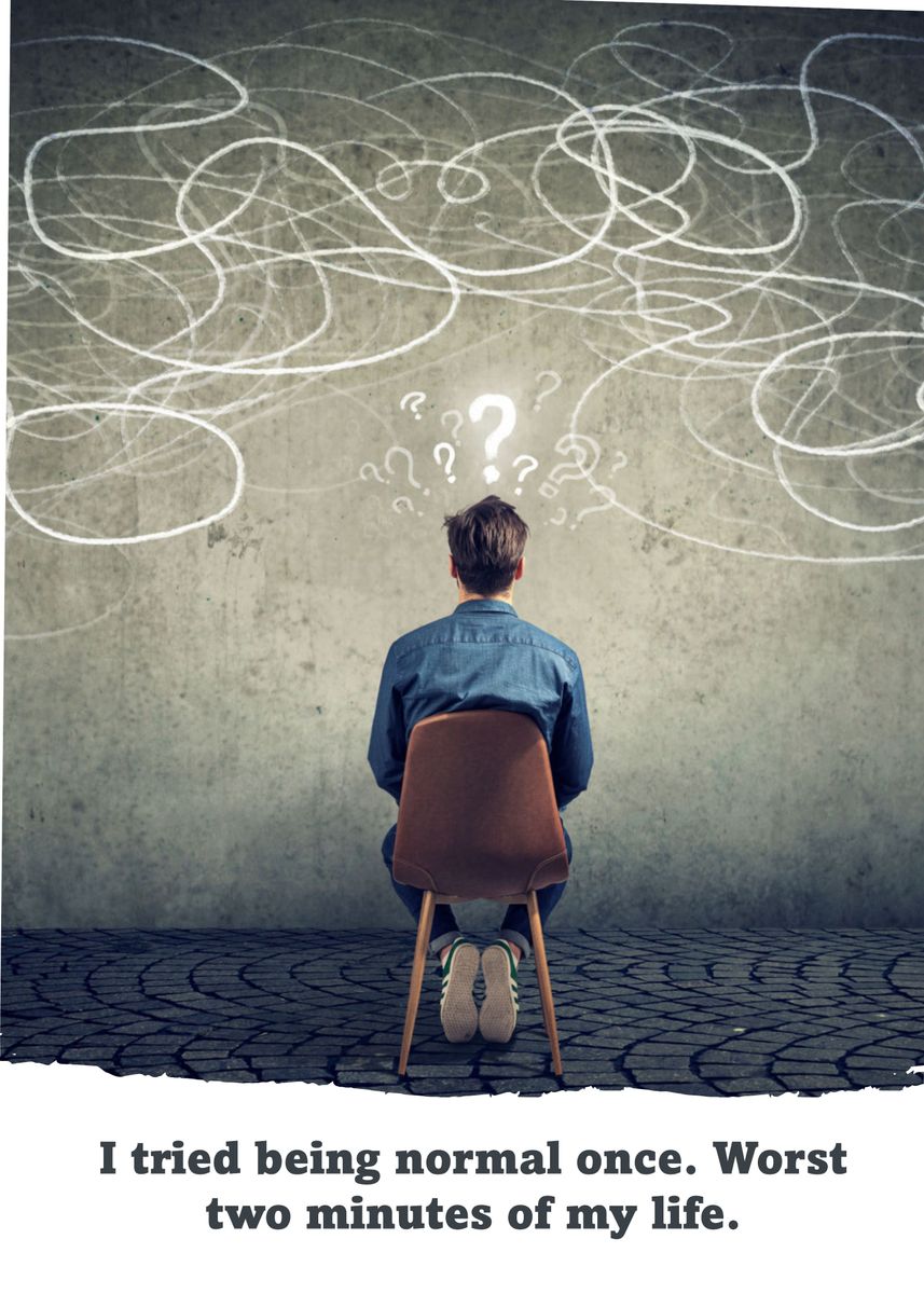 'I tried being normal' Poster by AKAI AS | Displate