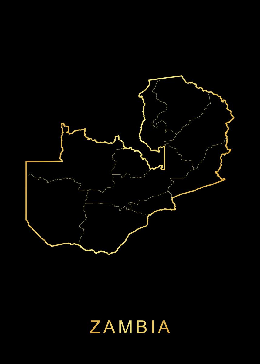 'Zambia' Poster, picture, metal print, paint by Deeo | Displate