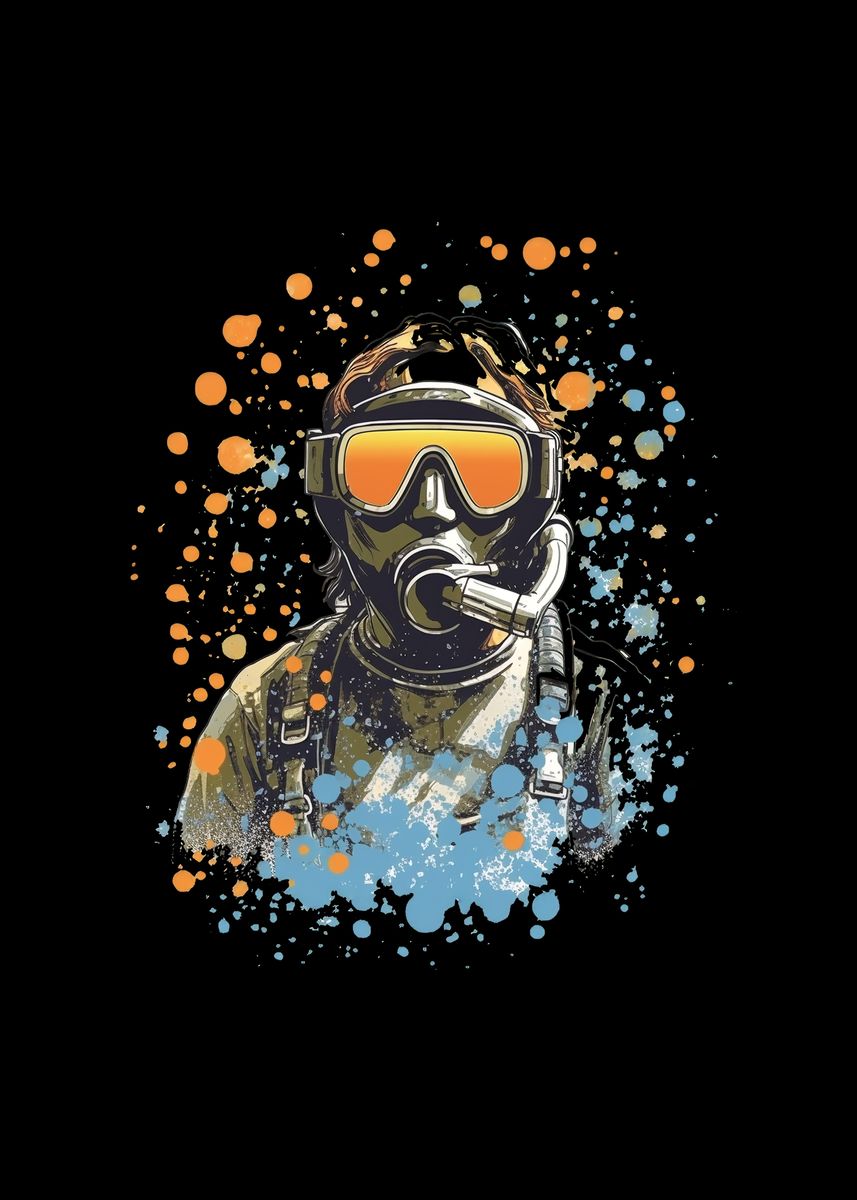 'Scuba Diving Diver Dive' Poster, picture, metal print, paint by ...