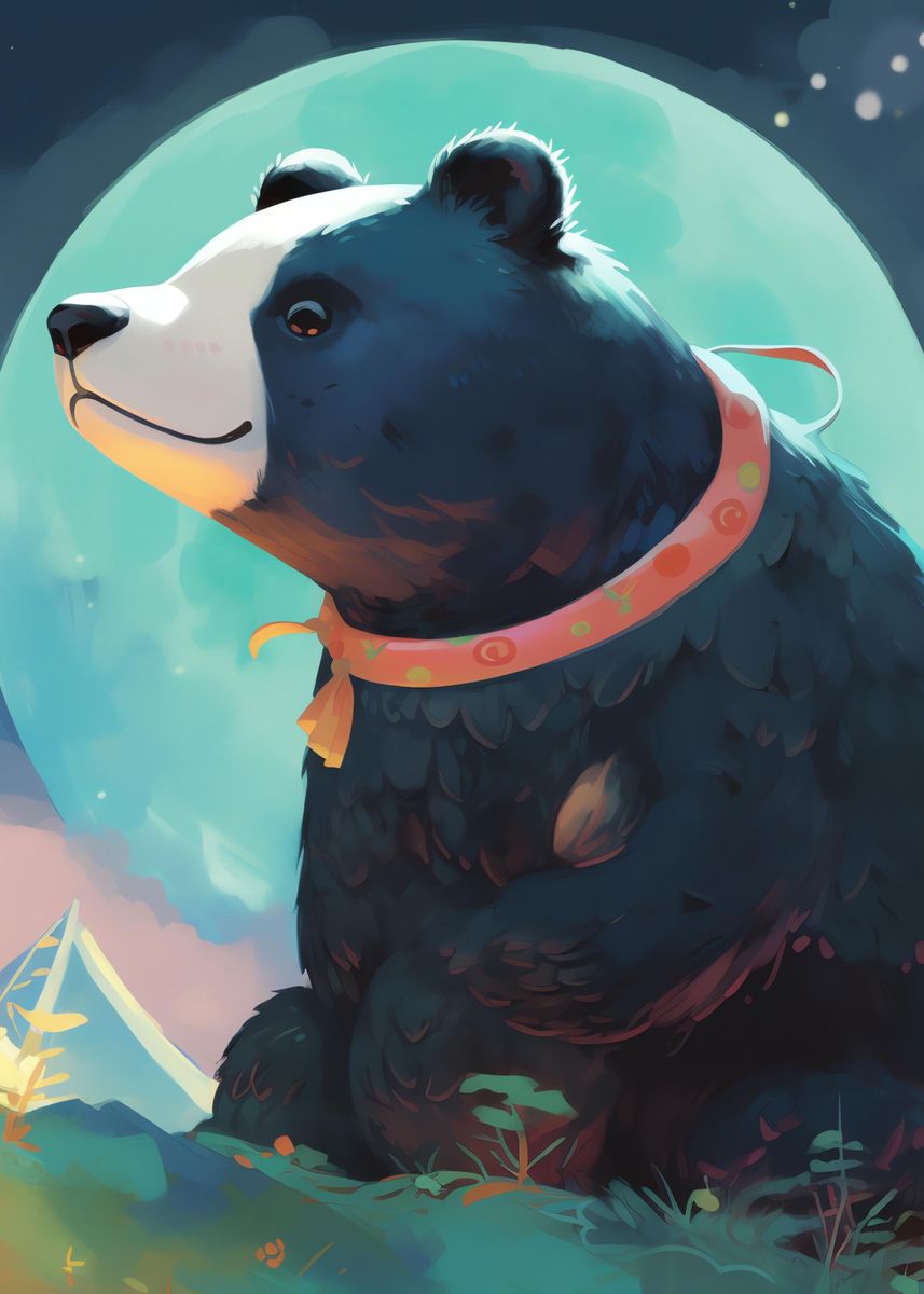 'Smile Moon' Poster, picture, metal print, paint by Gokan Redoulse ...