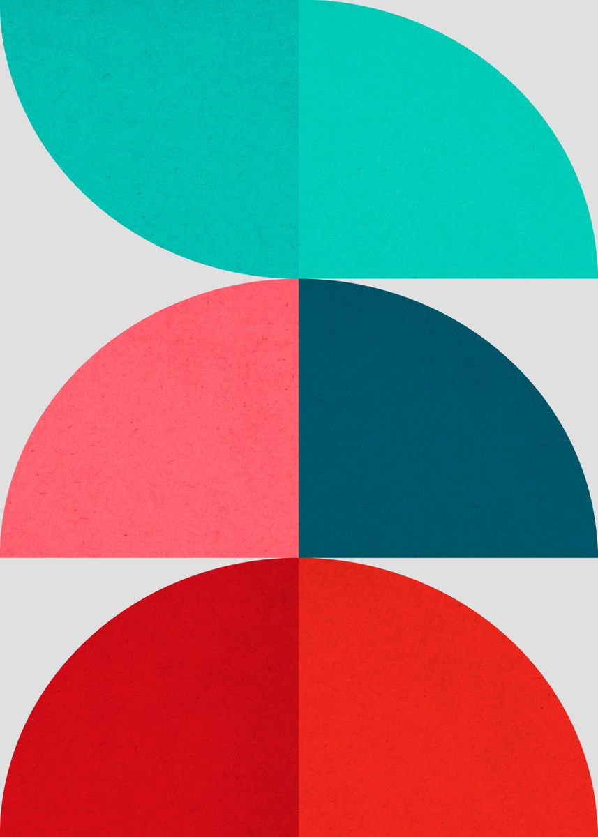 'Art of semicircles 4' Poster, picture, metal print, paint by Vitor ...