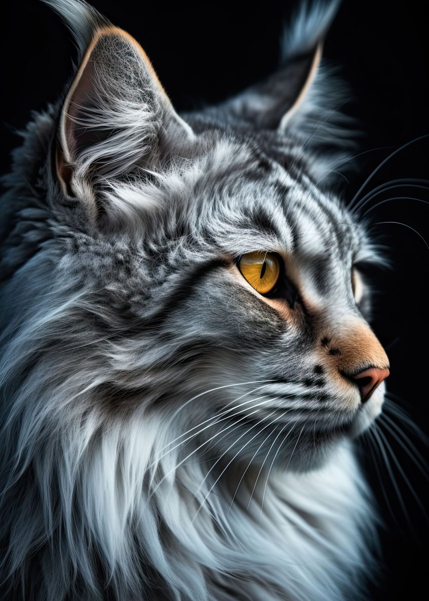 'lynx cat' Poster, picture, metal print, paint by TsabitQeis | Displate