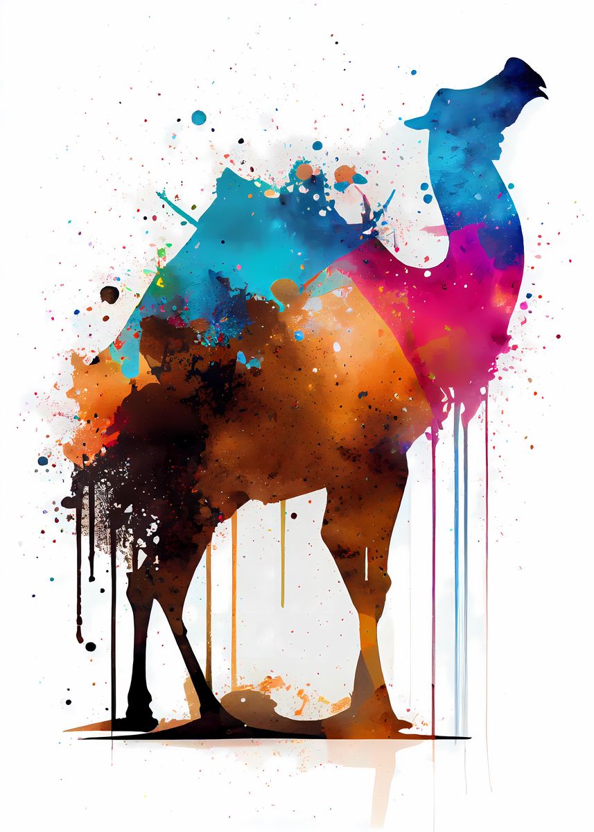 'Camel Colorful Egypt' Poster by FavoritePlates | Displate