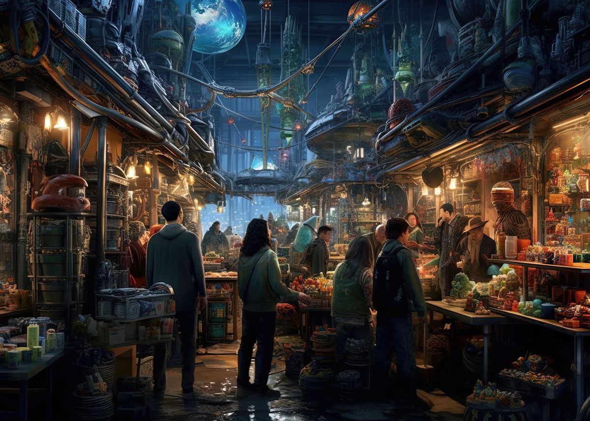 'Alien Market' Poster by E | Displate