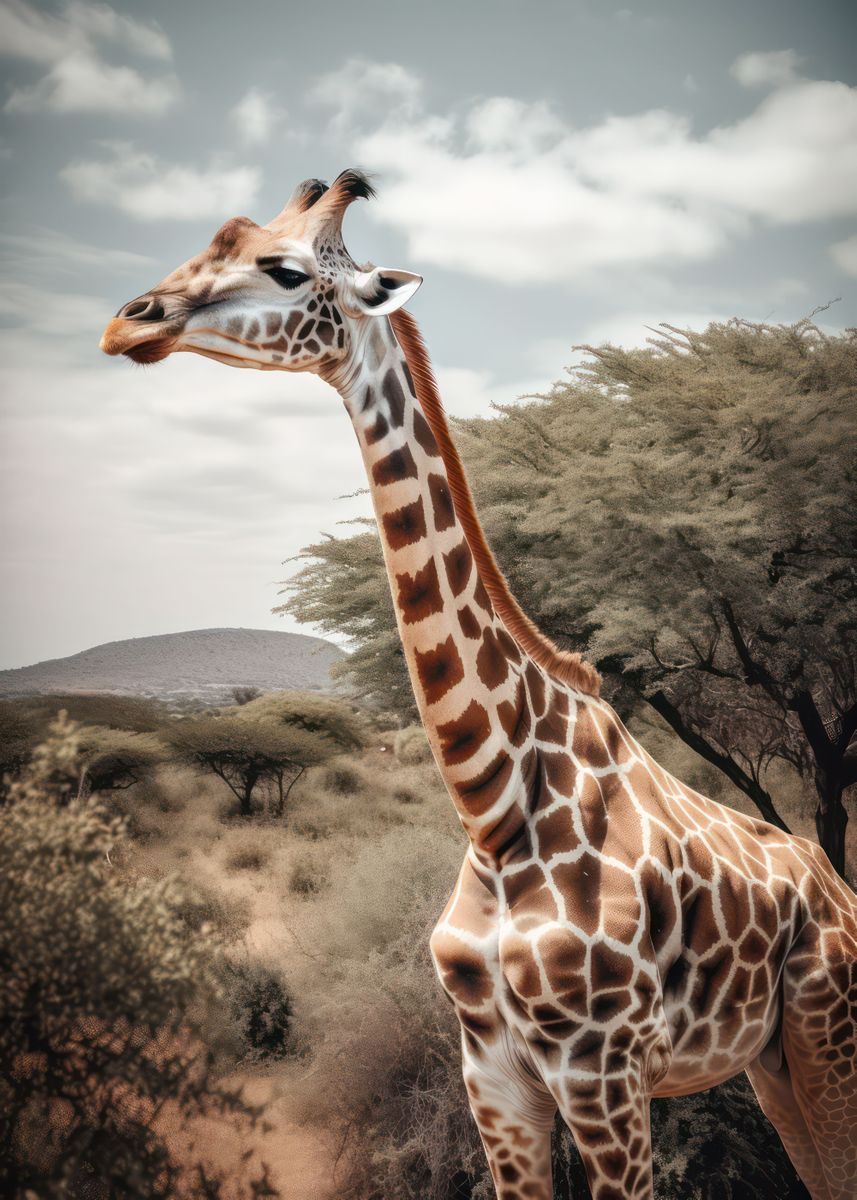 'Magnificent giraffe' Poster by Zooscape Wildlife | Displate