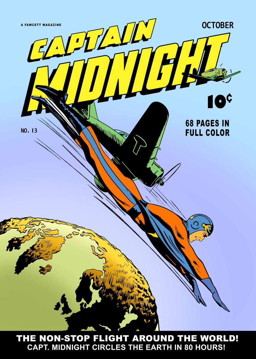 'Captain Midnight' Poster by RogueDesign | Displate