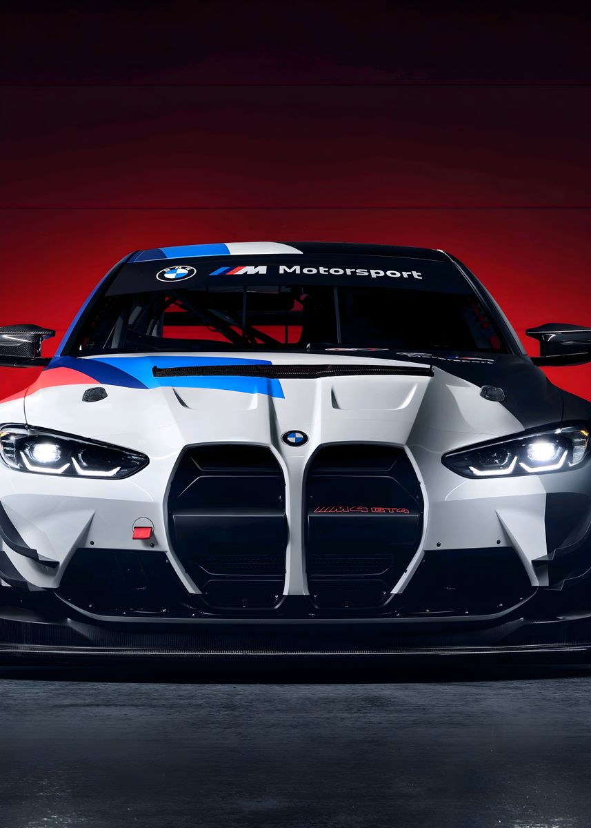 'Bmw M4 gt4 ' Poster, picture, metal print, paint by Racing cars | Displate
