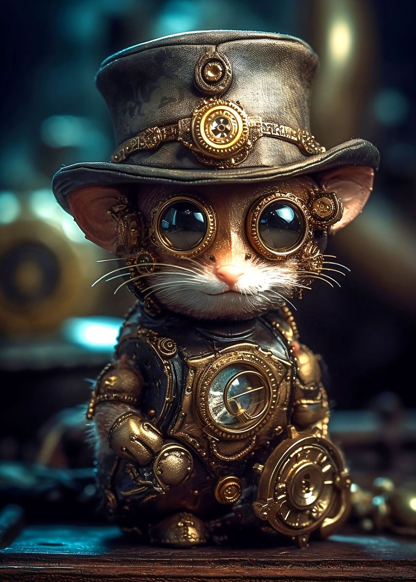 'Steampunk 001' Poster, picture, metal print, paint by Project X ...