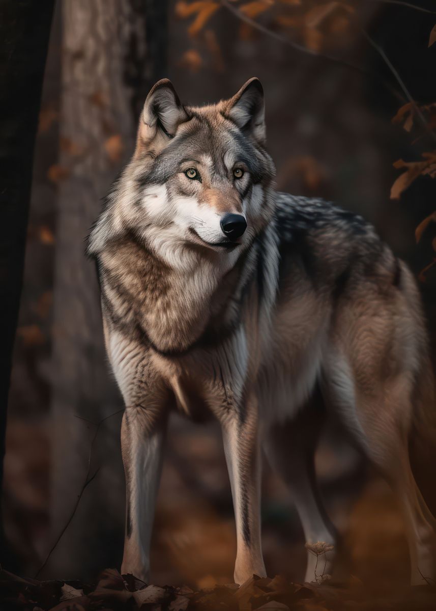 'Powerful wolf' Poster, picture, metal print, paint by Zooscape ...
