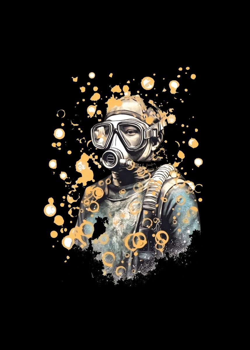 'Scuba Diving Diver Dive' Poster, picture, metal print, paint by ...