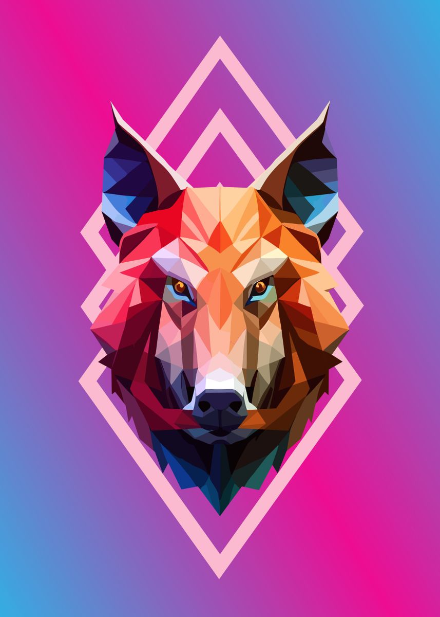 'low poly beauty boar' Poster by Ramz Studio | Displate