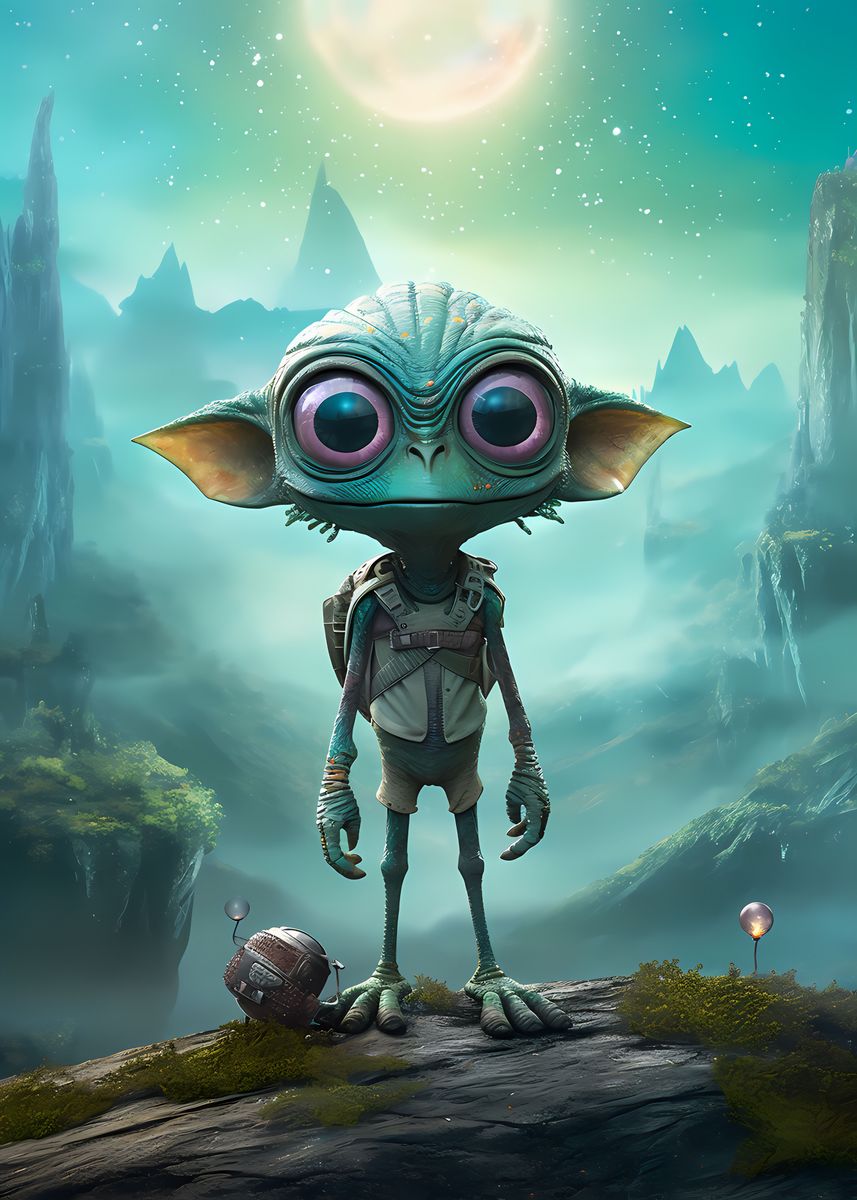 'Alien Dude 04' Poster, picture, metal print, paint by Misty Allen ...