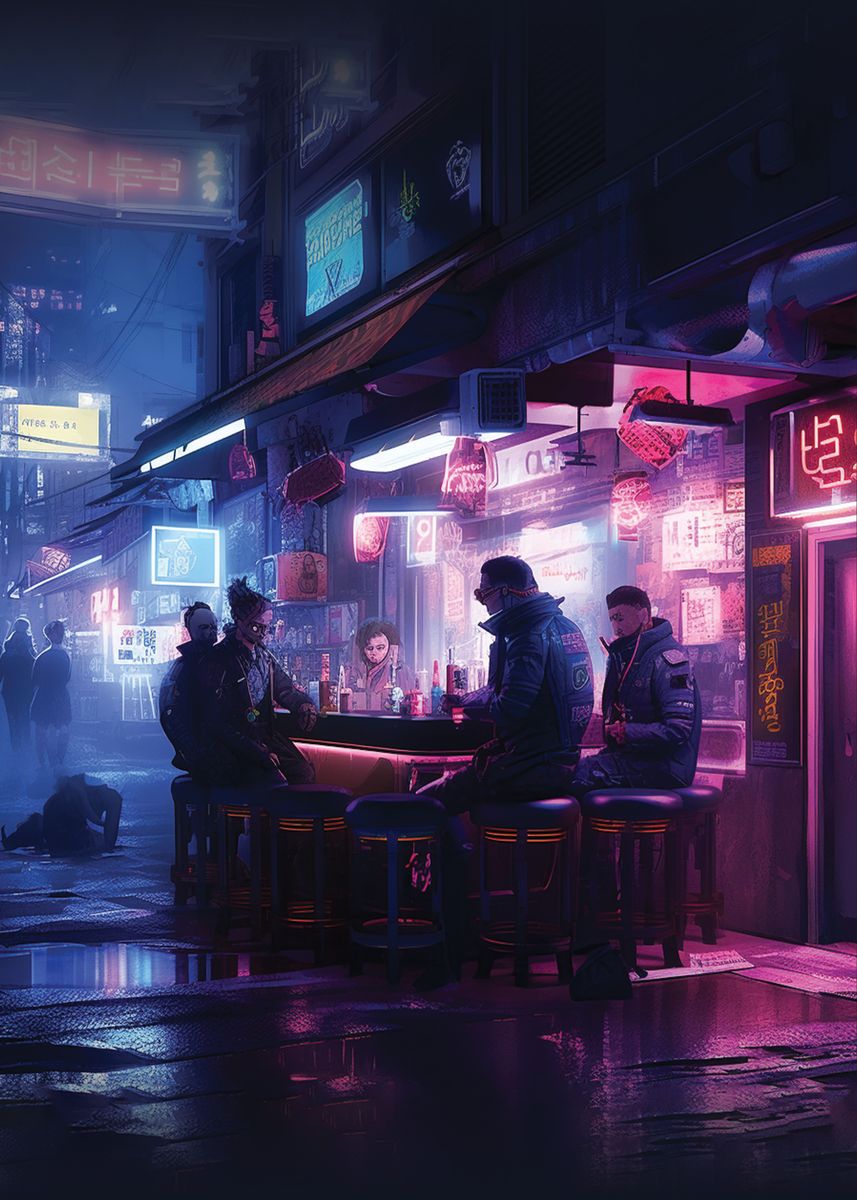 'Future Cyberpunk Life' Poster, picture, metal print, paint by CHAN ...