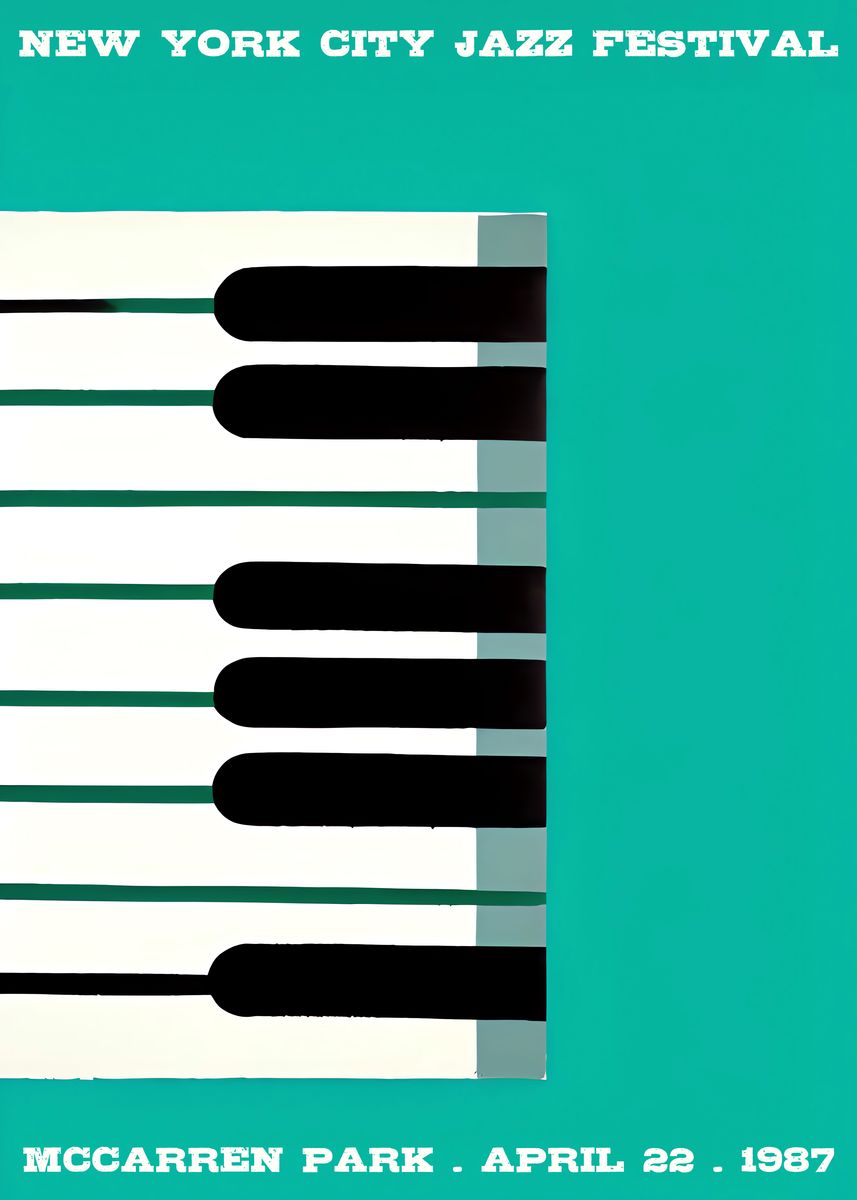 'New York Jazz Festival' Poster, picture, metal print, paint by BluePinkPanther | Displate