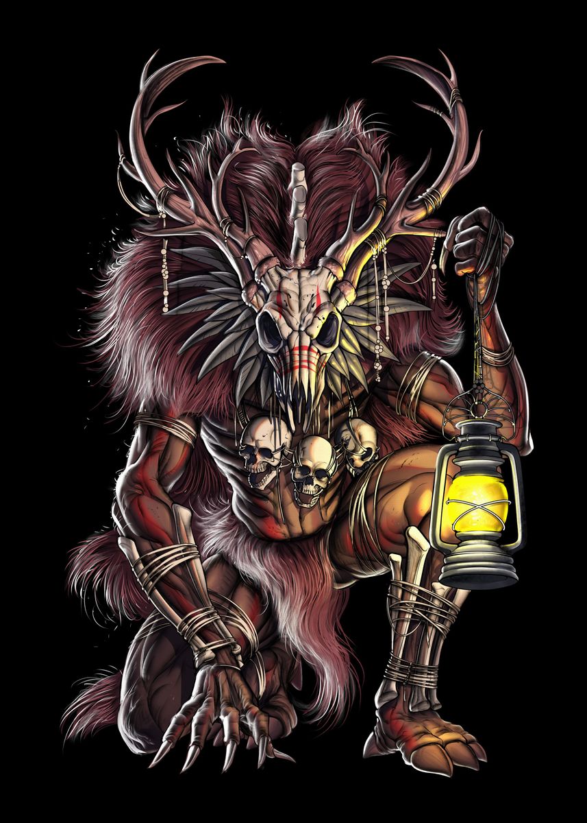 'Wendigo Cryptid Creature' Poster by Psychonautica | Displate