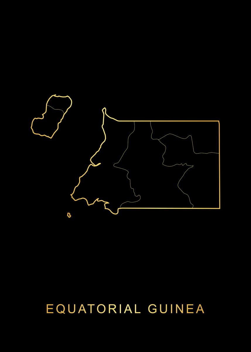 'Equatorial Guinea' Poster, picture, metal print, paint by Deeo | Displate