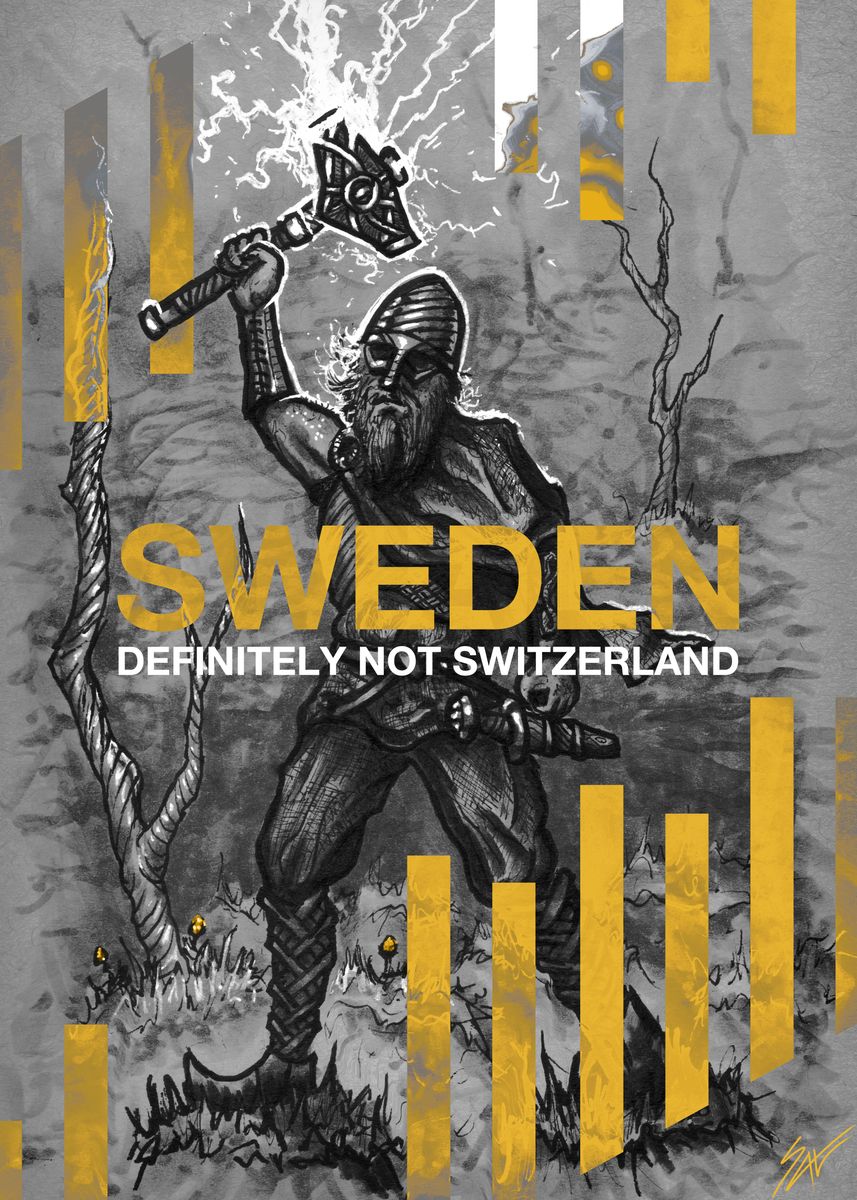 'Thor of Sweden' Poster by Trollfaktoriet | Displate