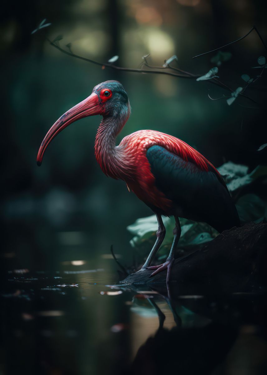 'Alert ibis' Poster by Zooscape Wildlife | Displate