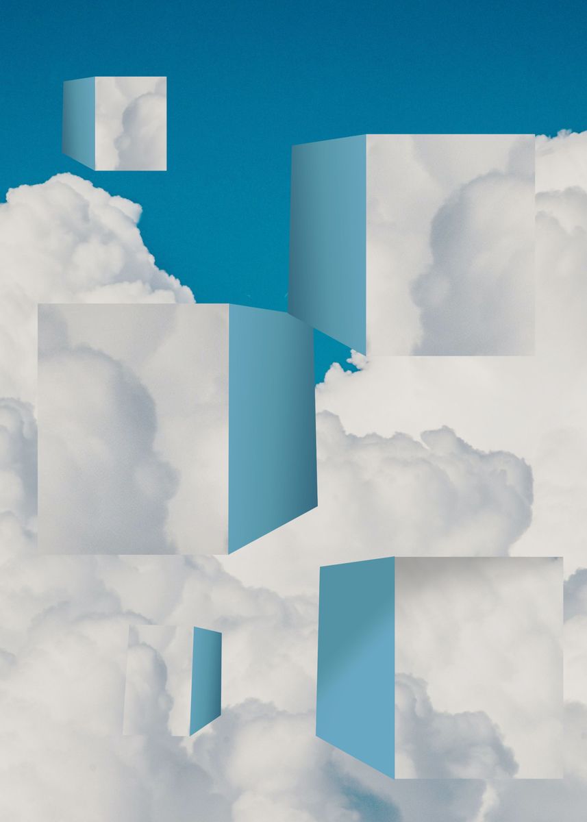 'cube sky ' Poster by Pizar almaulidina | Displate