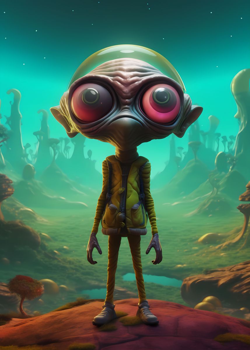 'Alien Dude 08' Poster by Misty Allen | Displate