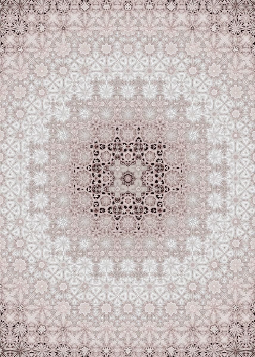 'Vintage pink morph pattern' Poster by Edy Art Space | Displate