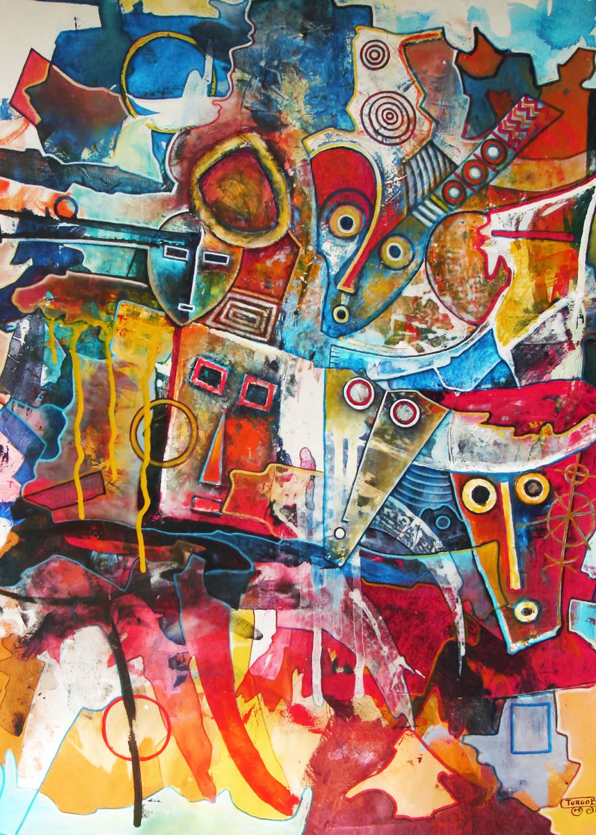 'Another call from Africa' Poster, picture, metal print, paint by Mango ...