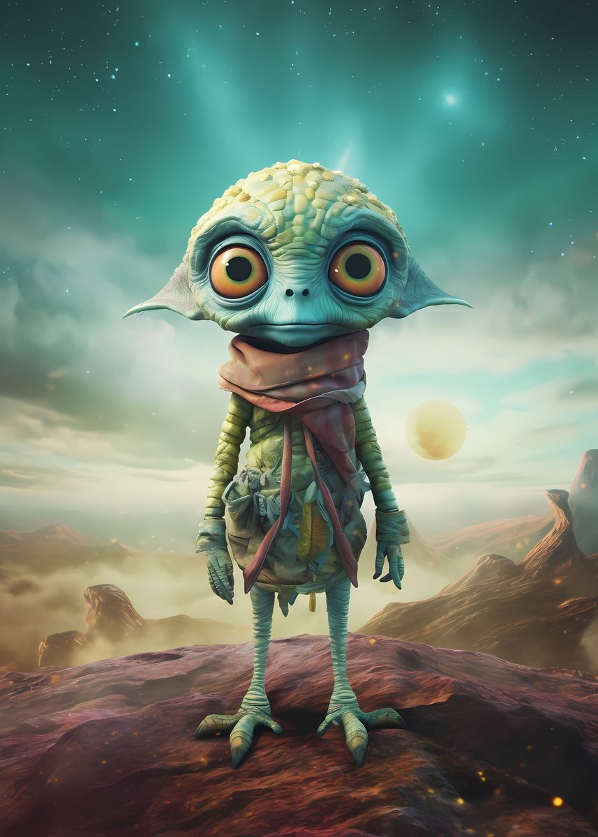 'Alien Dude 07' Poster, picture, metal print, paint by Misty Allen ...