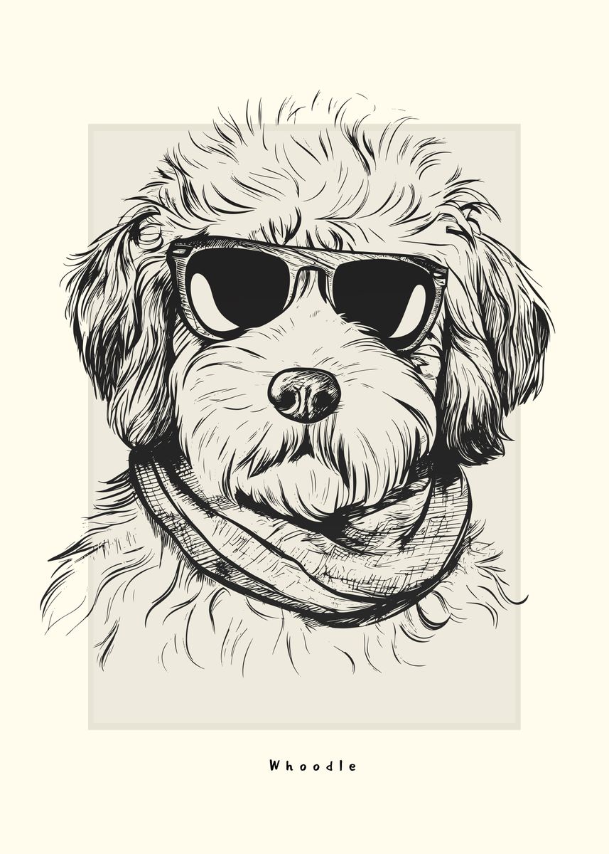 'Whoodle Illustration' Poster, picture, metal print, paint by Rafael ...