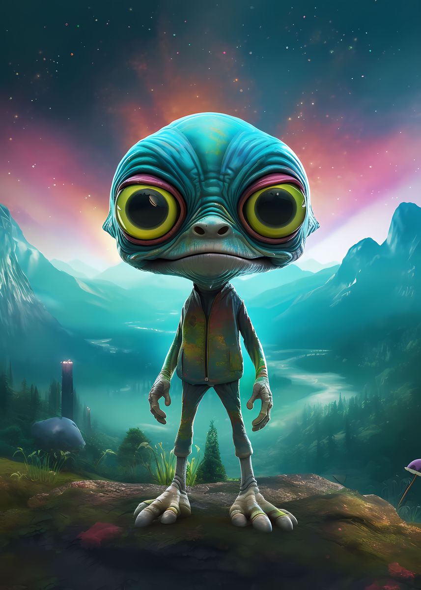 'Alien Dude 01' Poster by Misty Allen | Displate