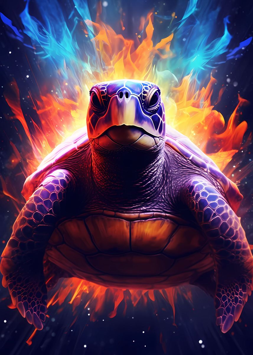 'Turtle Animals' Poster, picture, metal print, paint by DecoyDesign ...