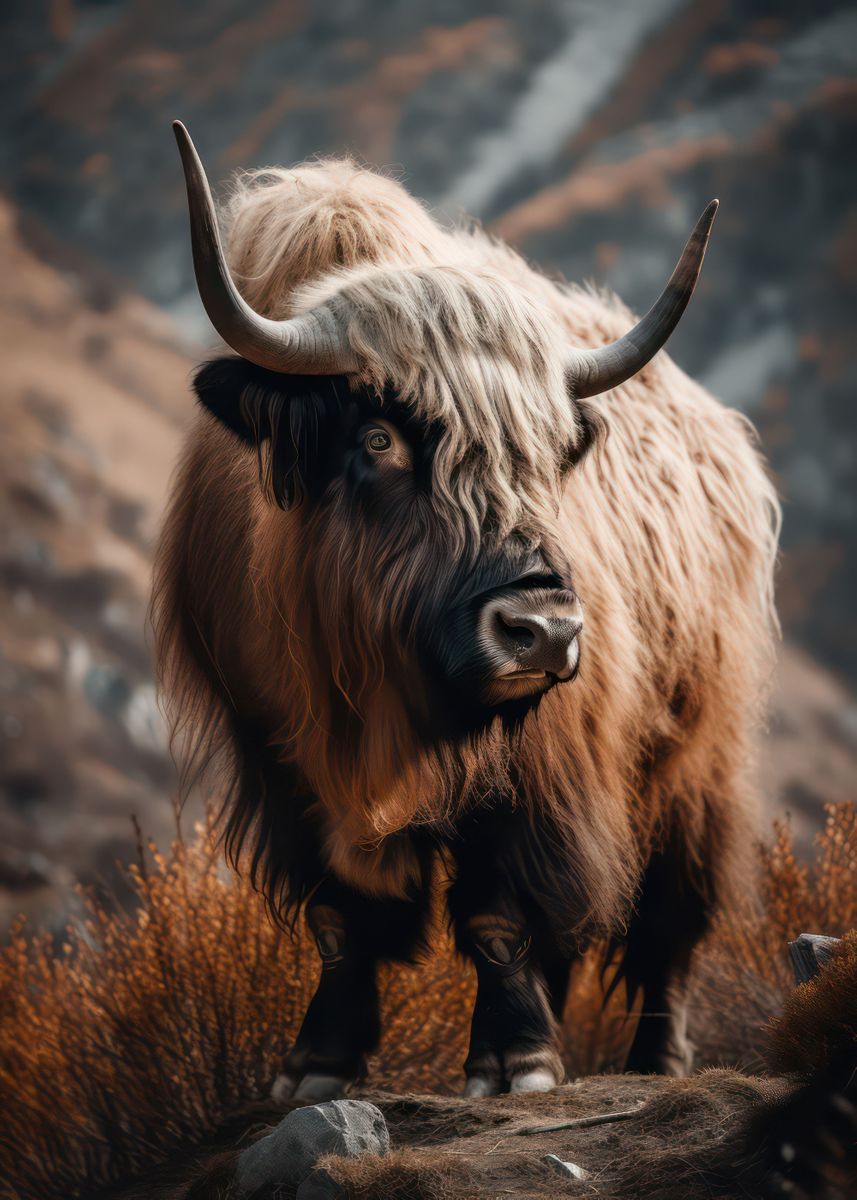'Majestic yak' Poster, picture, metal print, paint by Zooscape Wildlife ...