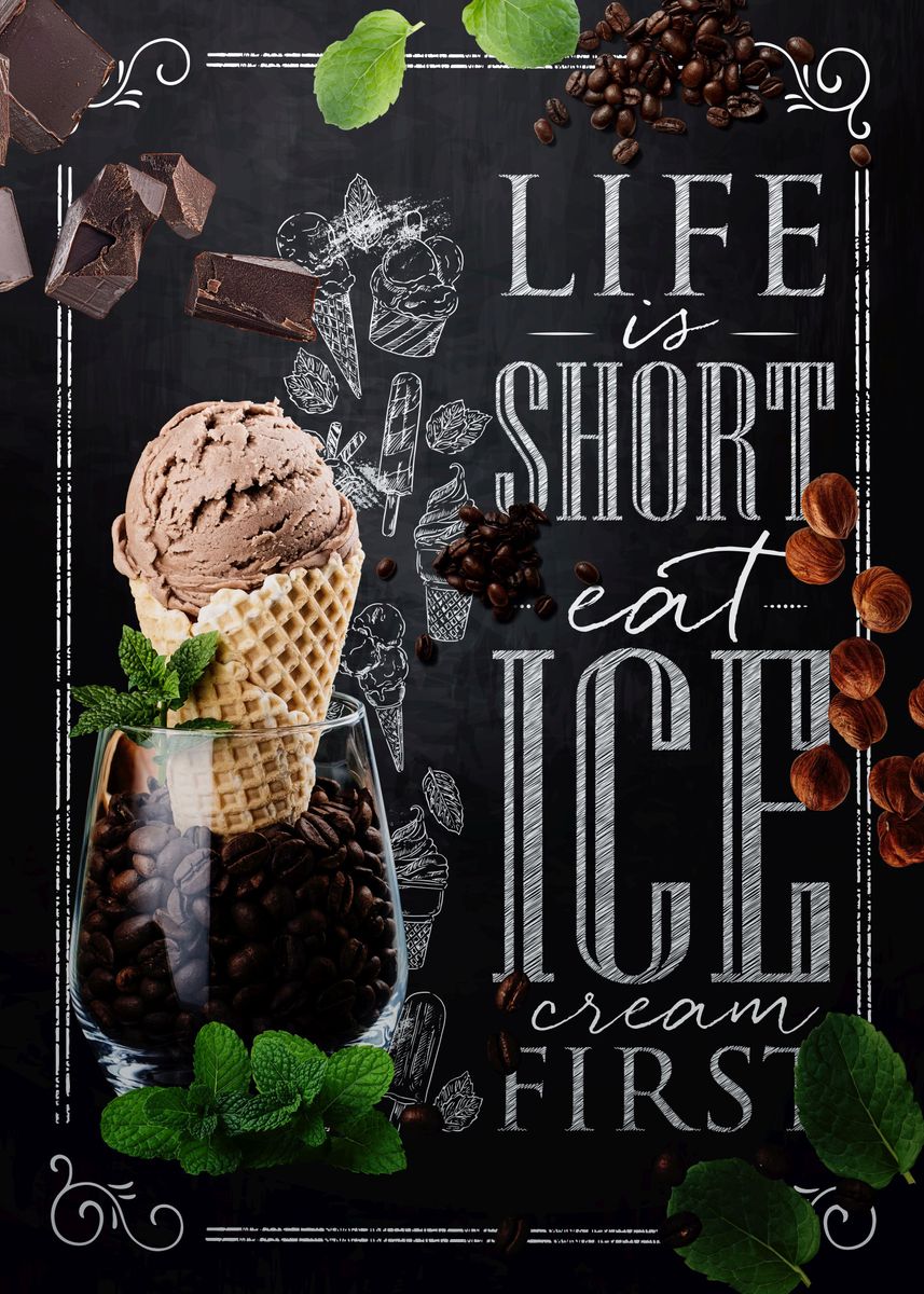 'Coffee ice cream' Poster by Stefan Merz | Displate